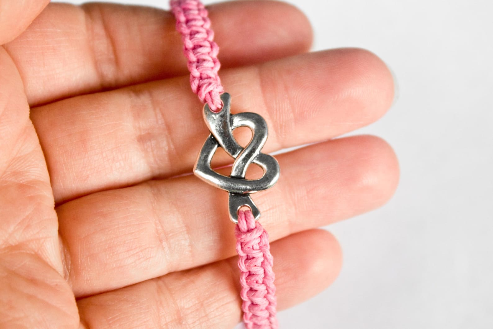 Knotted Heart Bracelet Friendship Love Knot Gift for - Etsy