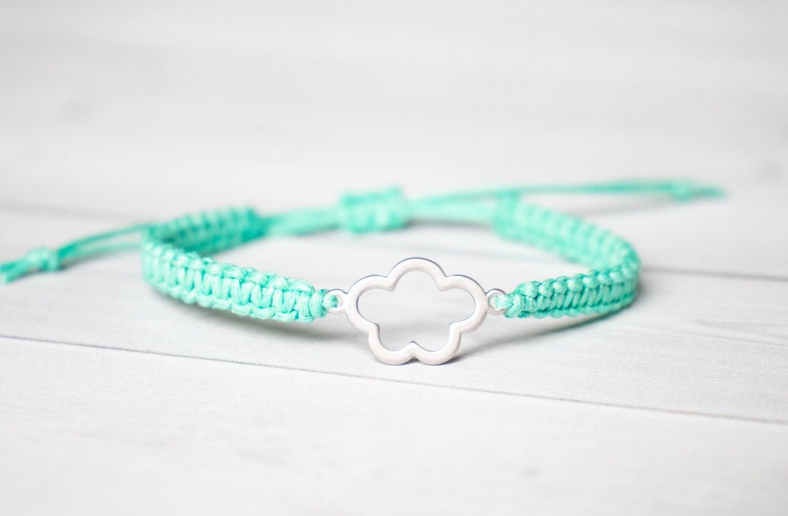Cloud Flower Friendship Bracelet, Cloud Bracelet, Adjustable, Unique Gifts, Gift for Him, Gift ...