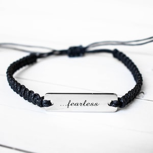 Fearless Bracelet, Love Jewelry, Inspiration Gift, Unique Gift for ...