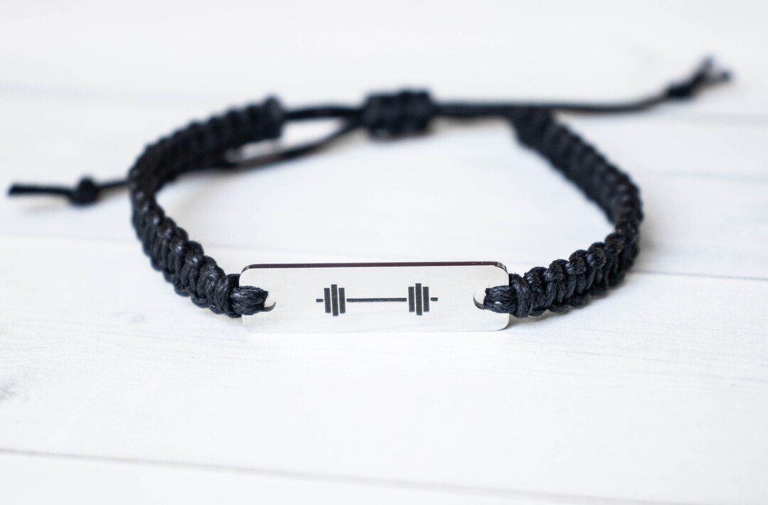 Barbell Bar Bracelet, Inspirational Gift, Exercise, Workout ...