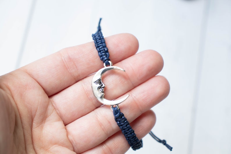 Large Moon With Face Bracelet - Moon Jewelry, Gift for Women or Men ...