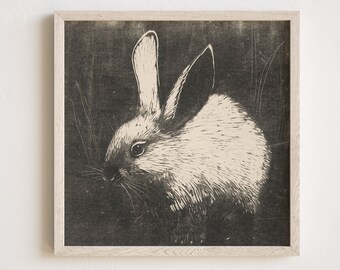 Vintage Bunny Art | Etsy