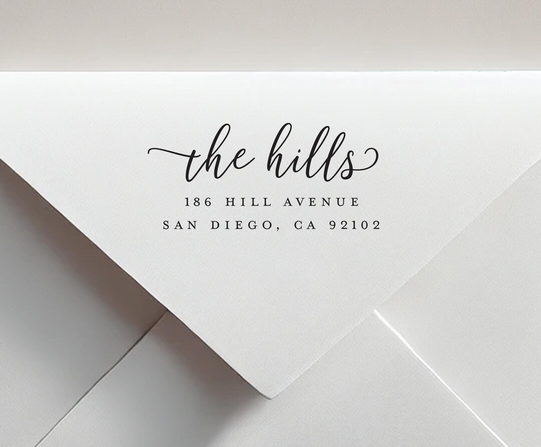 Custom Family Return Address Stamp: Self-inking Invitation Stamp - Etsy