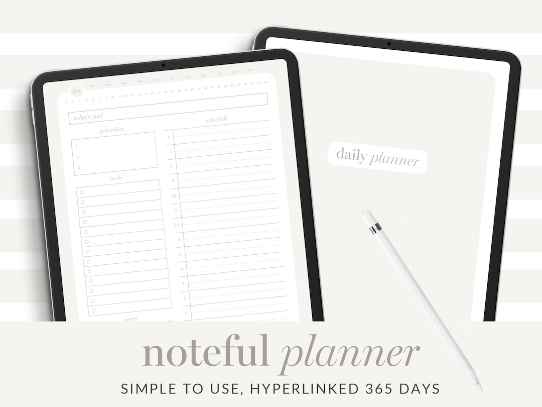 Digital Planner Noteful, Productive Daily Planner, Daily iPad Planner ...
