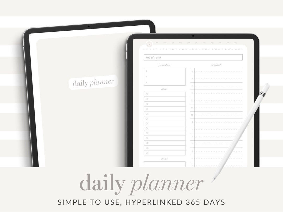 Daily Planner Digital Goodnotes Planner Digitally Daily - Etsy