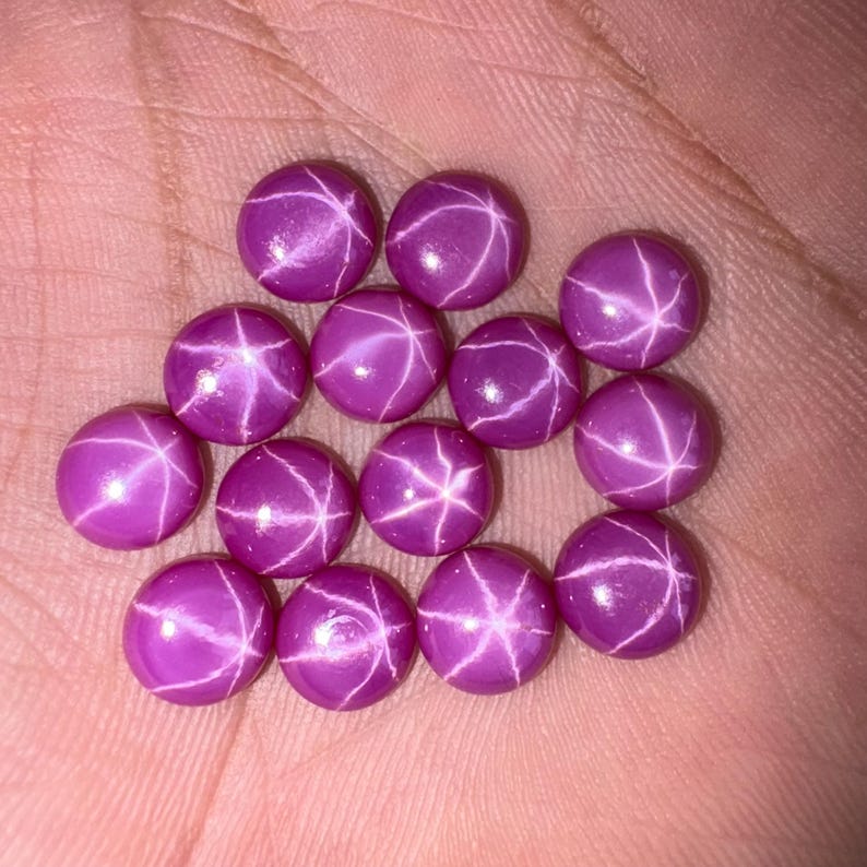 8mm Round Ruby Star Cabochon Gemstone – AAA Quality Loose Stone - Etsy