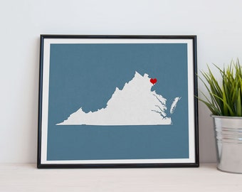 State Heart Print | Etsy