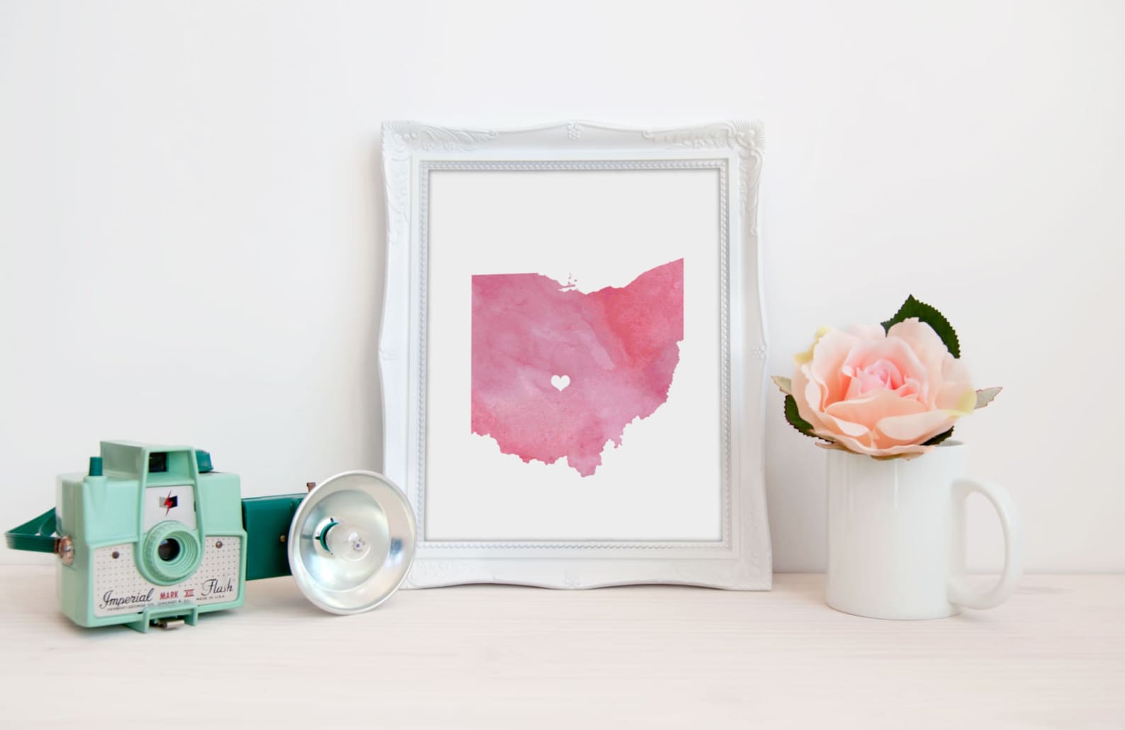 Virginia or ANY STATE Map Custom Personalized Heart Print - Etsy