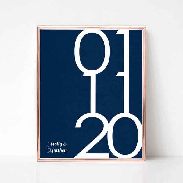 Wedding Date Art - Etsy