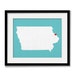 Iowa State Map Custom Personalized Heart Print I Love USA Hometown Wall ...