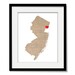 New Jersey or ANY State Custom Personalized Heart Print USA - Etsy