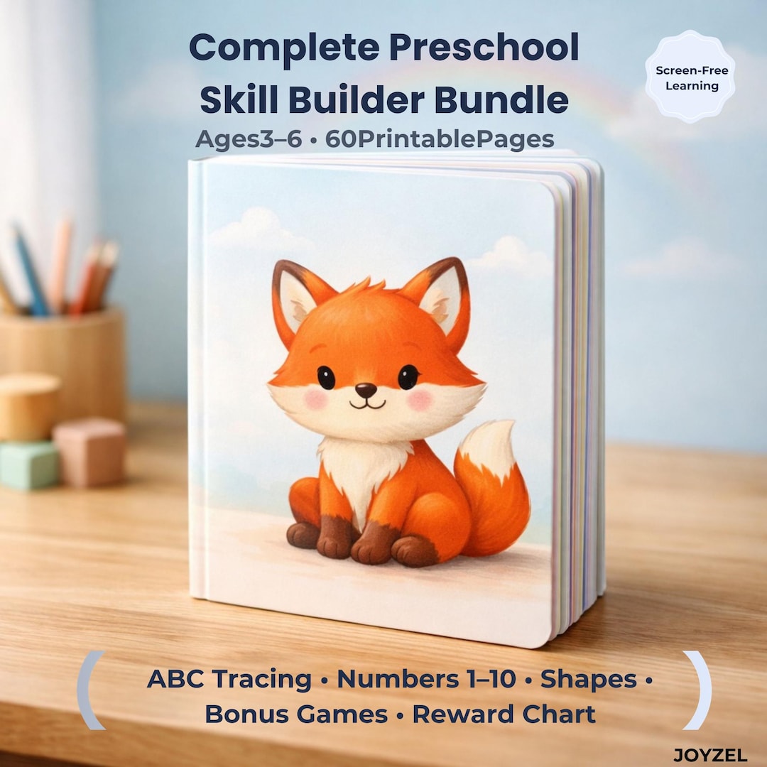 Buy Preschool Learning Bundle, ABC Tracing, Numbers, Shapes (PDF ...