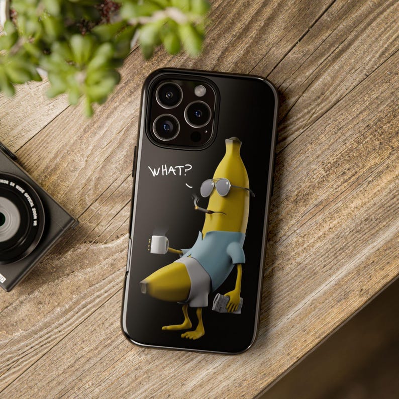 Funny Banana Phone Case, Chill Meme Tough for iPhone 17 16 15 14 Pro ...