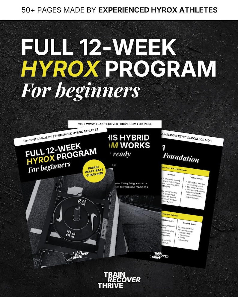 Full 12-week HYROX Program for Beginners - Etsy Canada