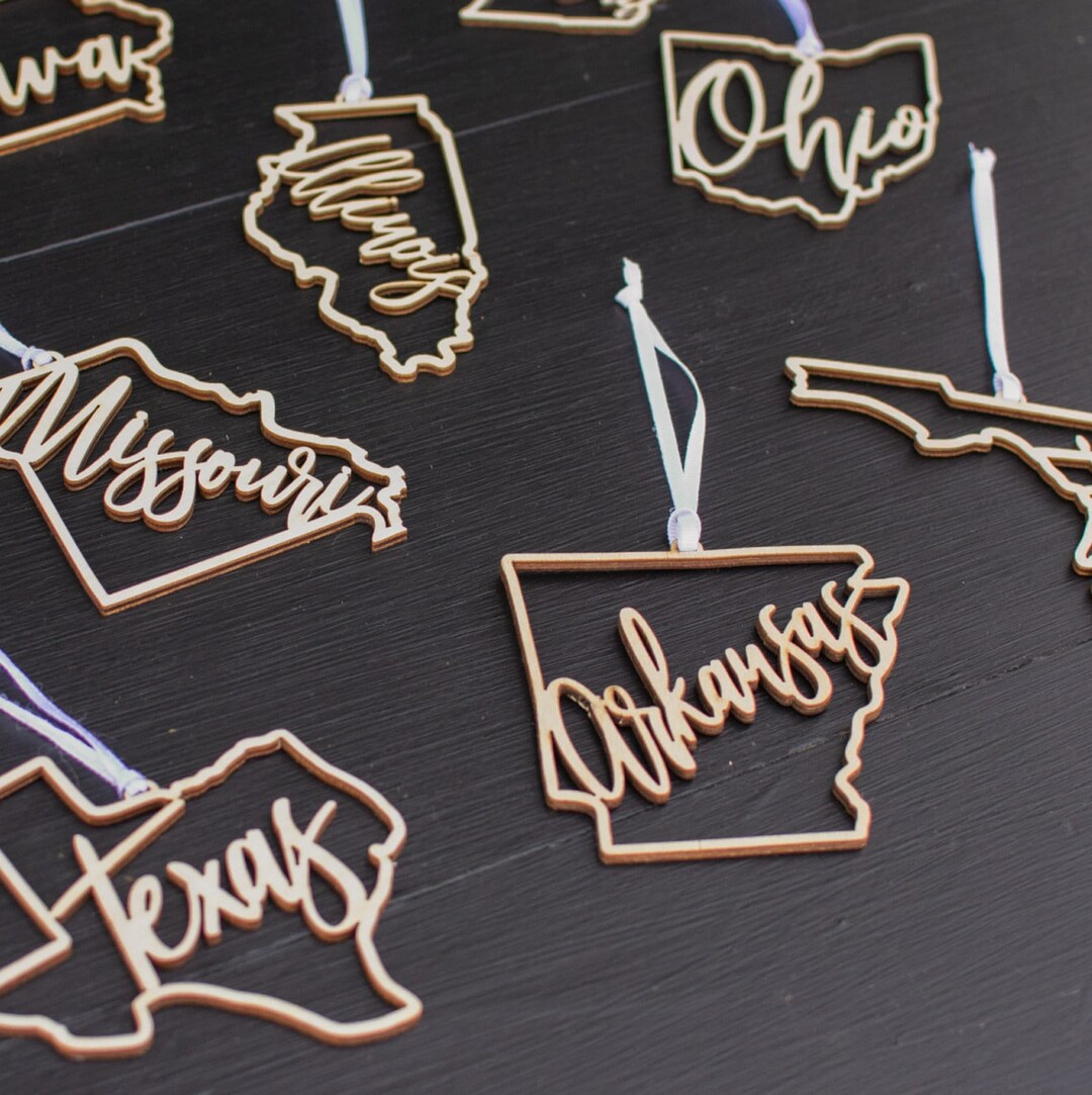 US State Travel Map Ornaments United States Presents: Choose Your State ...
