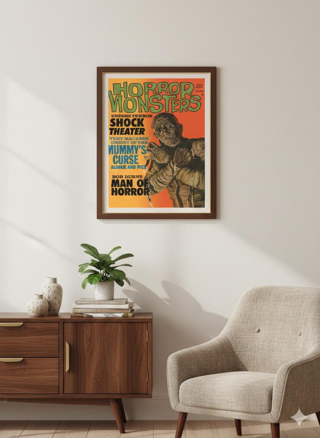 The Mummy's Curse Horror Magazine Cover Art Print • 1960s Retro Decor ...