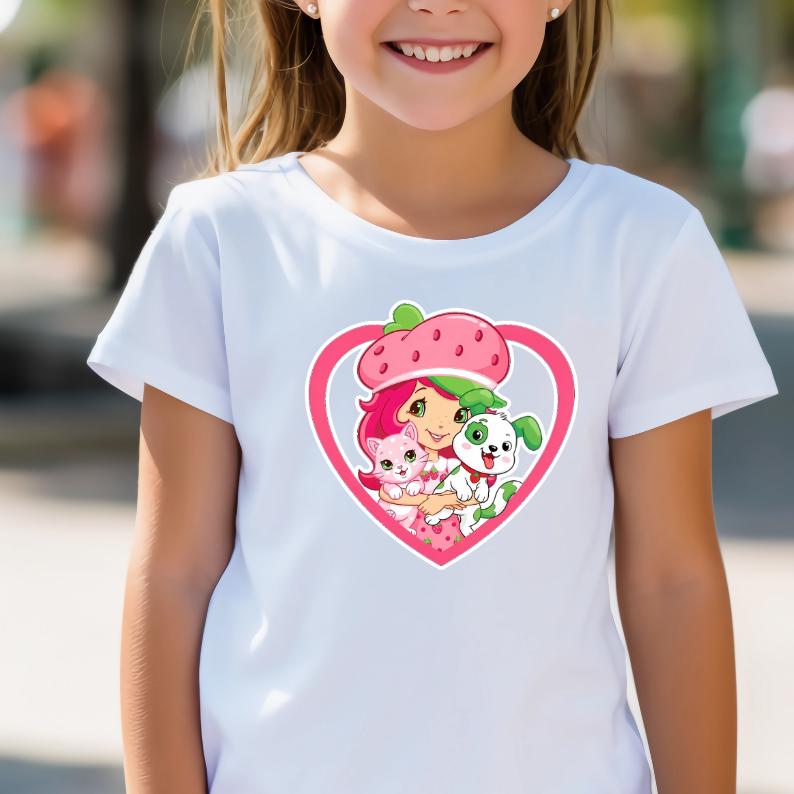 Strawberry Girl Clipart Bundle | 80s Retro PNG Graphics (digital ...