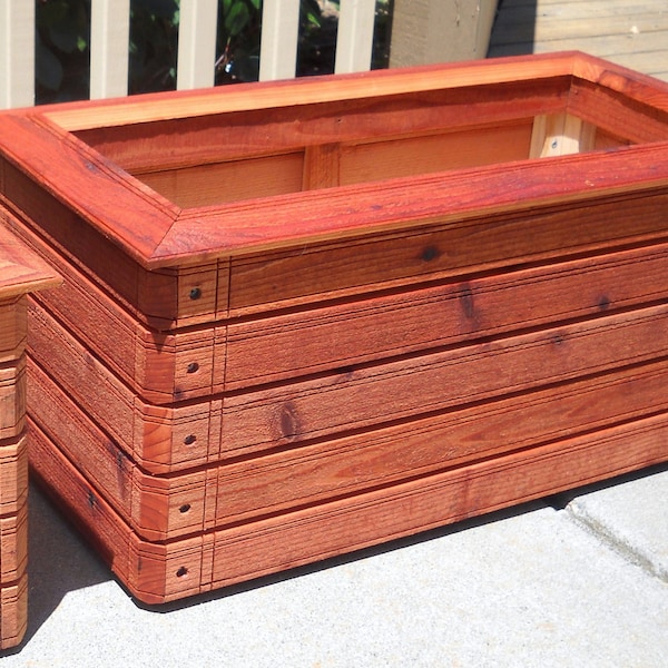 Square Cedar Planter Box - Etsy