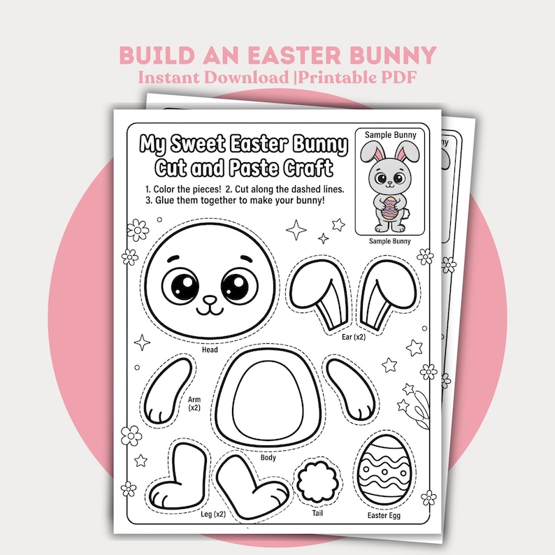 Easter Bunny Craft | Build a Bunny Activity for Kids | Printable ...