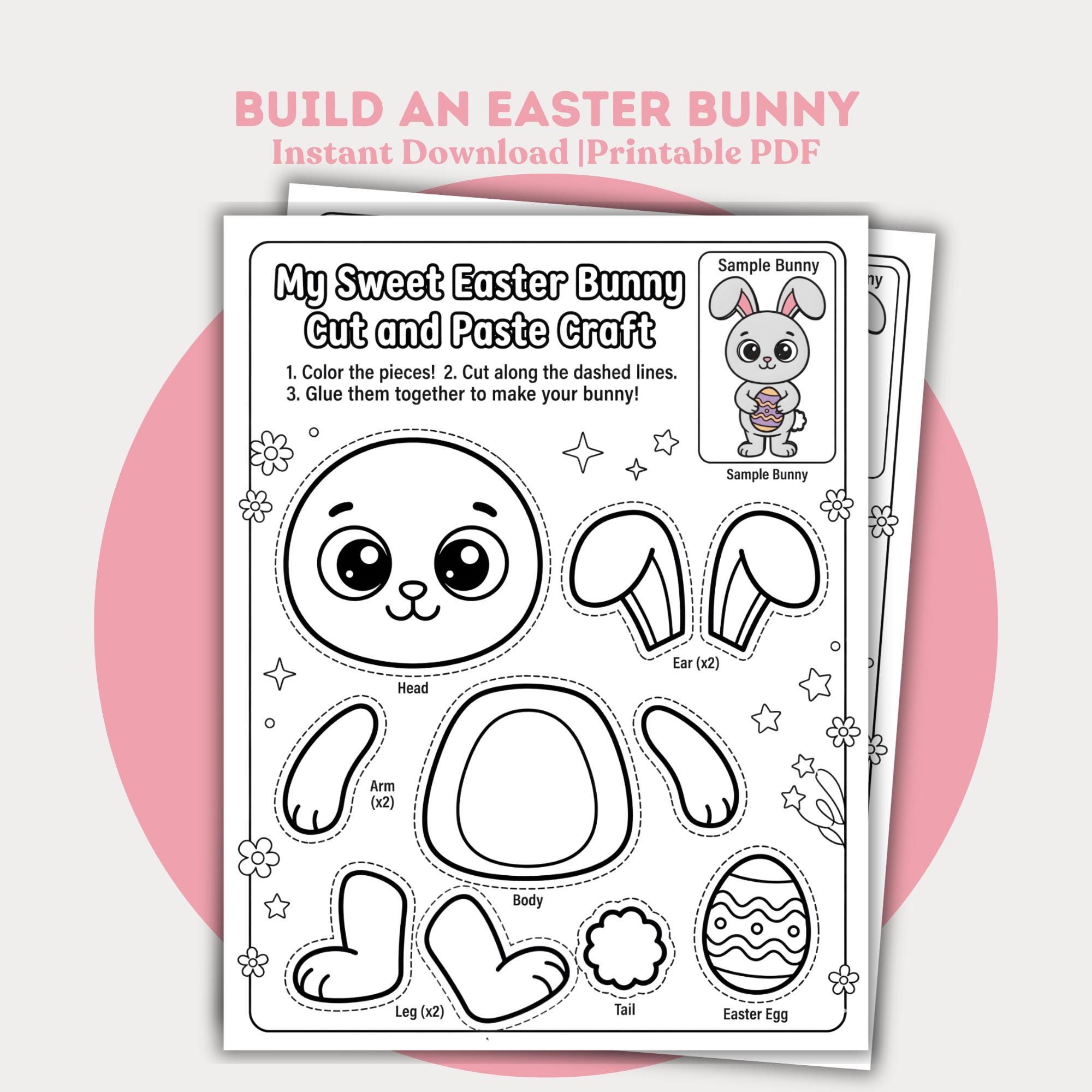 Easter Bunny Craft | Build a Bunny Activity for Kids | Printable ...
