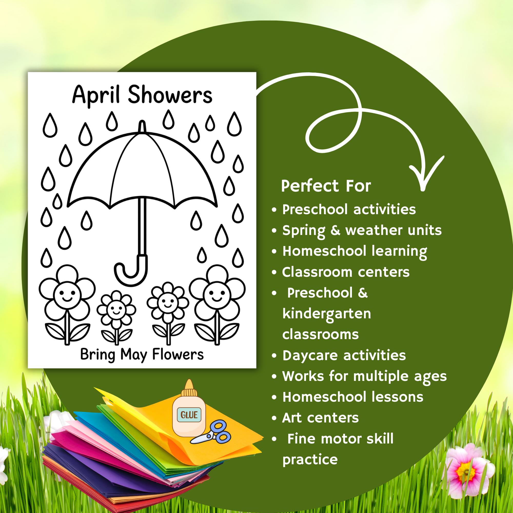 Spring Torn Paper Craft, Spring Kids Toddlers Daycare Preschool ...