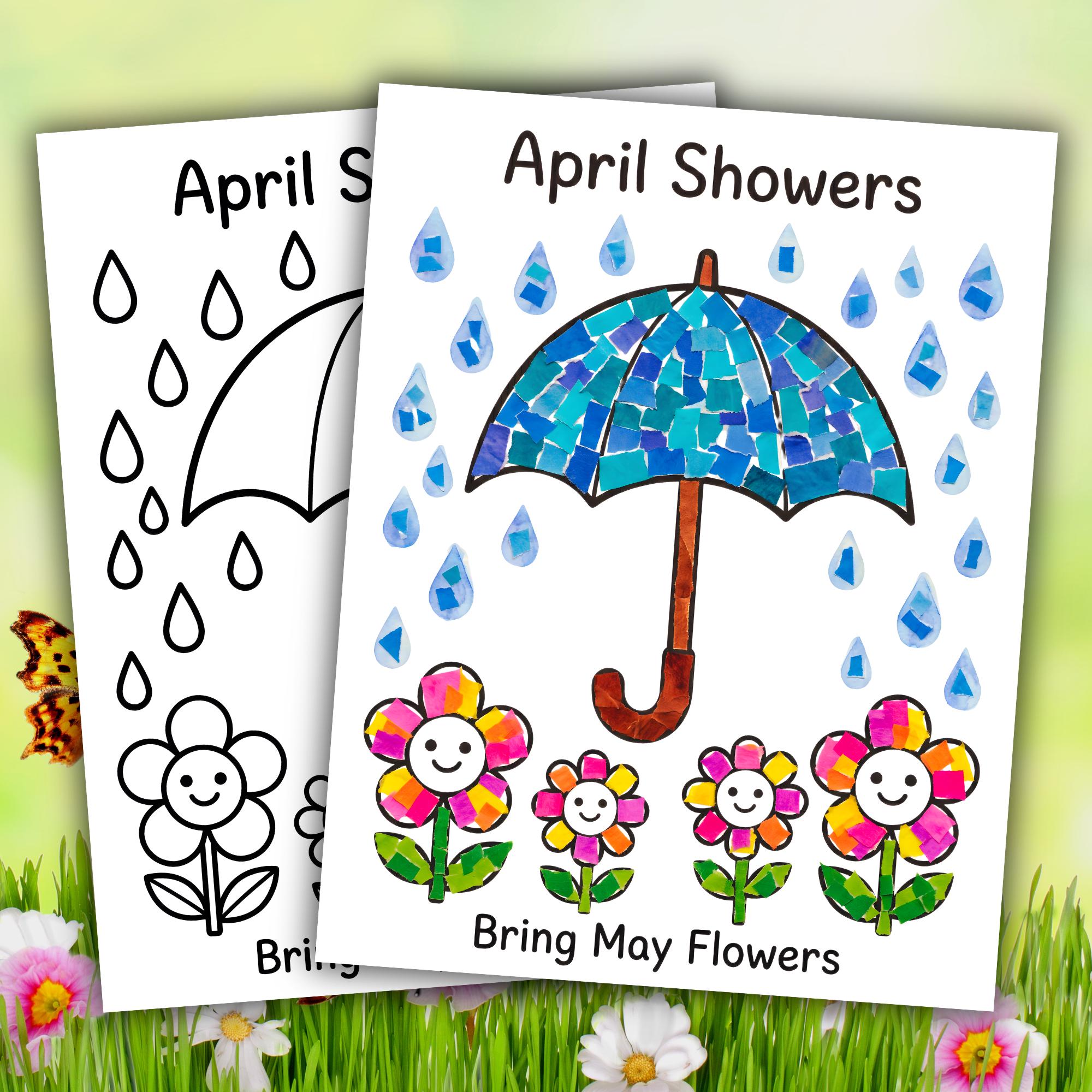 Spring Torn Paper Craft, Spring Kids Toddlers Daycare Preschool ...