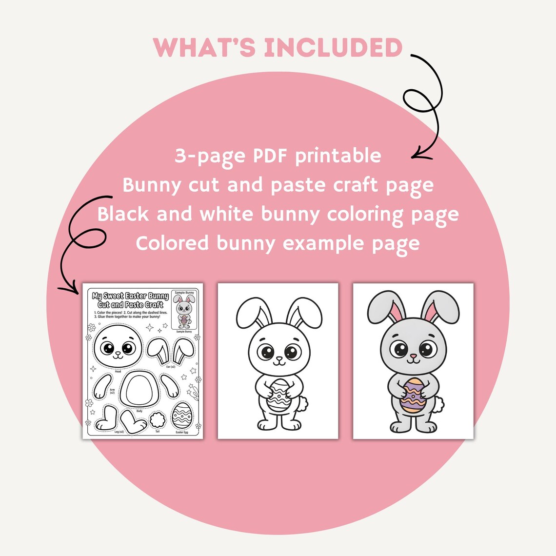 Easter Bunny Craft | Build a Bunny Activity for Kids | Printable ...