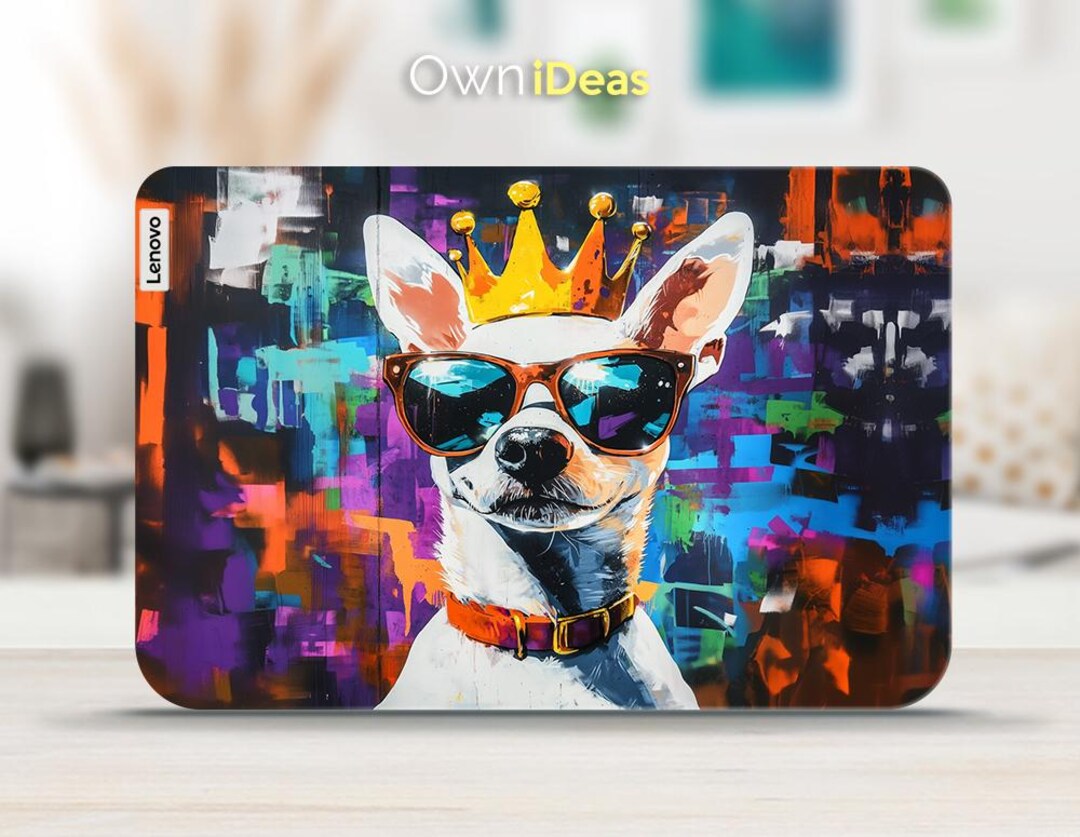 Lenovo Laptop Skin Cool Dog Pattern Personalized Gift Vinyl Sticker for ...