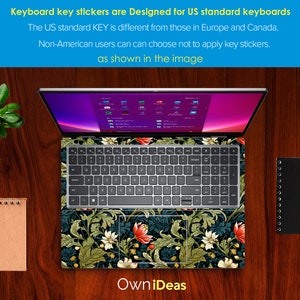 Hp Notebook Skin Green Aesthetic Floral Design Personalized Gift Custom ...