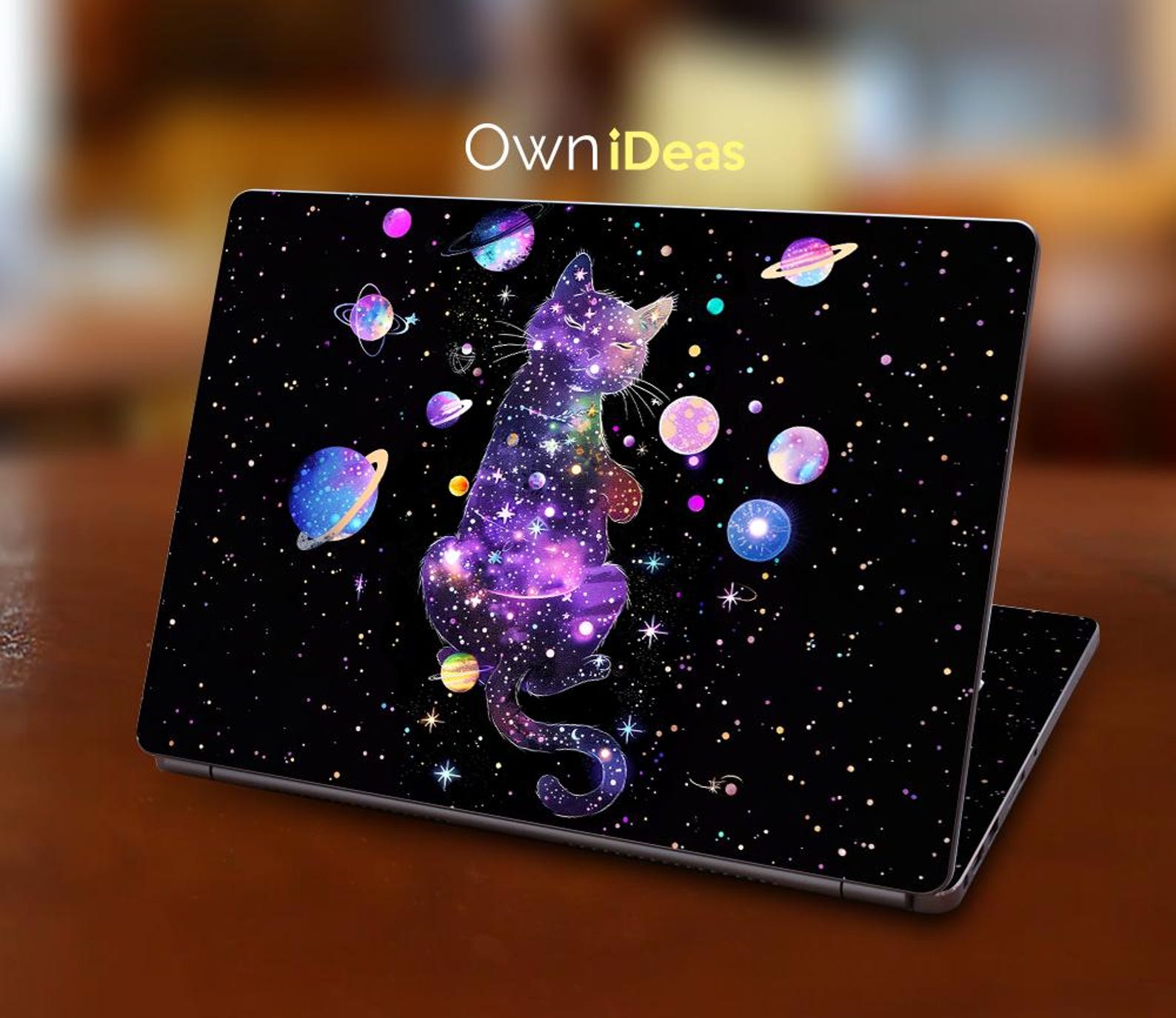 Hp Envy Skin Purple Cat Pattern Design Personalized Art Gift Fits ...