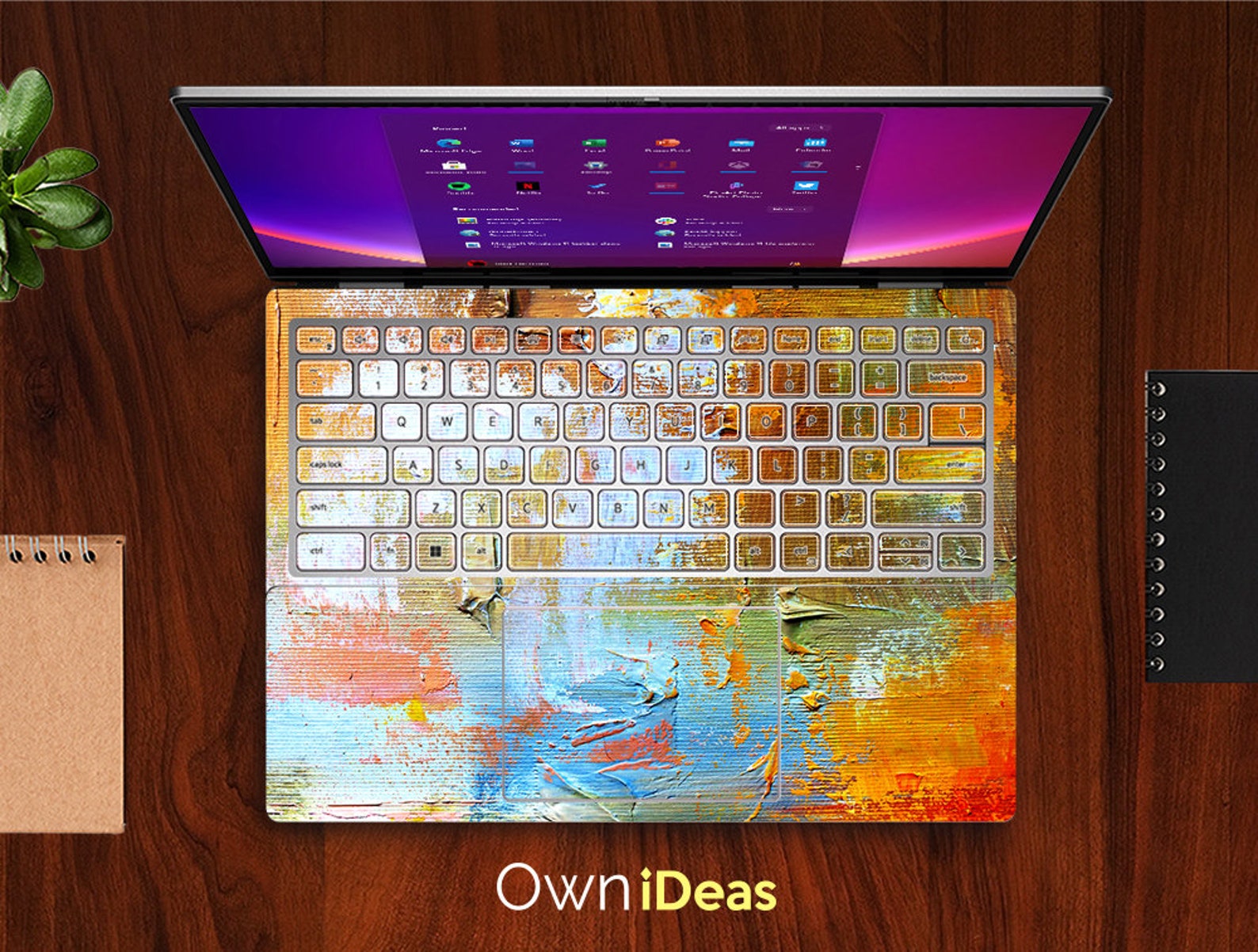 Dell Laptop Protective Skin, Abstract Oil Painting , Personalized ...