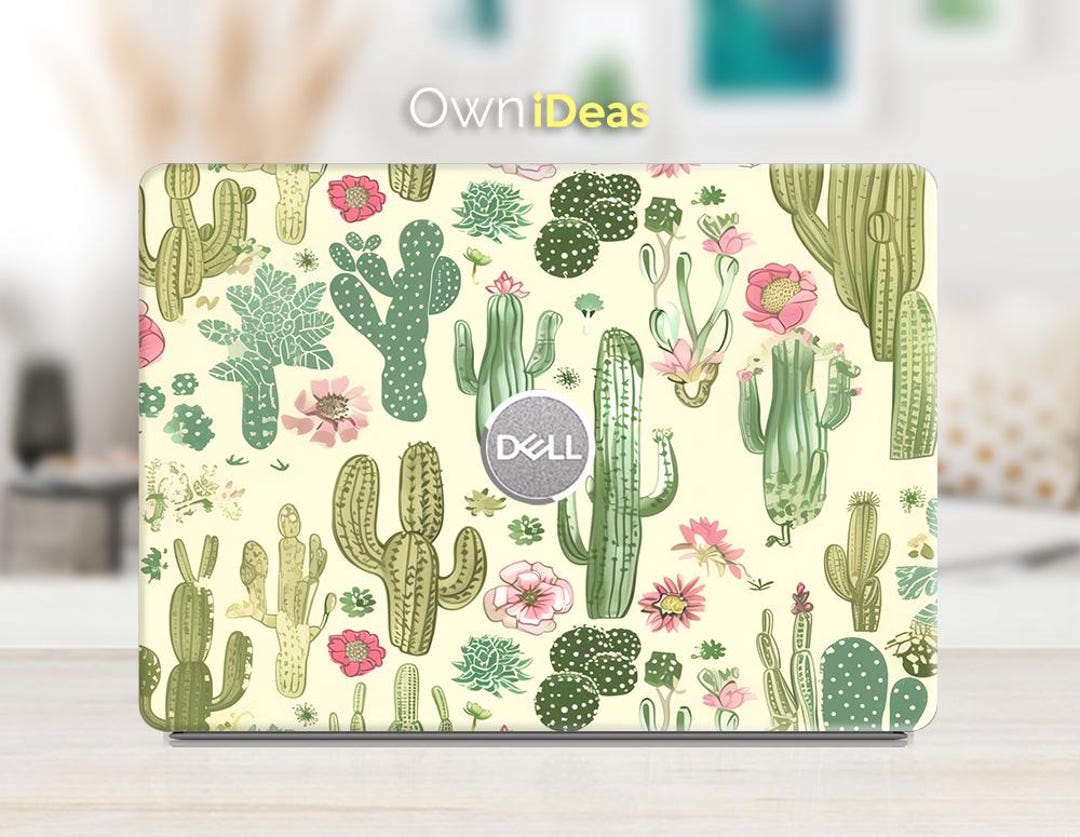 Dell Laptop Sticker Cactus Design Personalized Gift for Sister Vinyl ...
