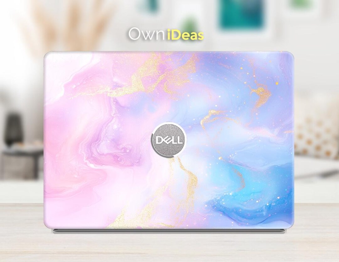 Dell Latitude7440 Laptop Sticker Pink Blue Marble Design Personalized ...