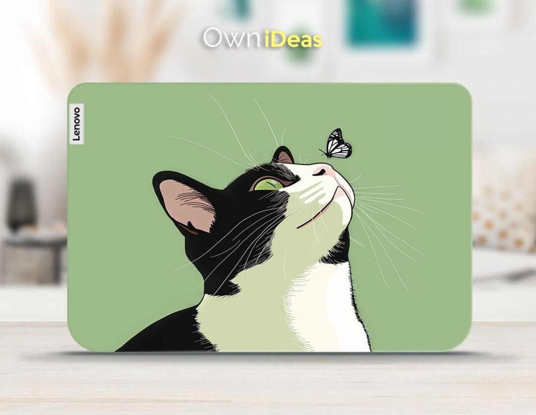 Lenovo Computer Sticker Cow Cat Design Personalized Gift Vinyl Sticker ...