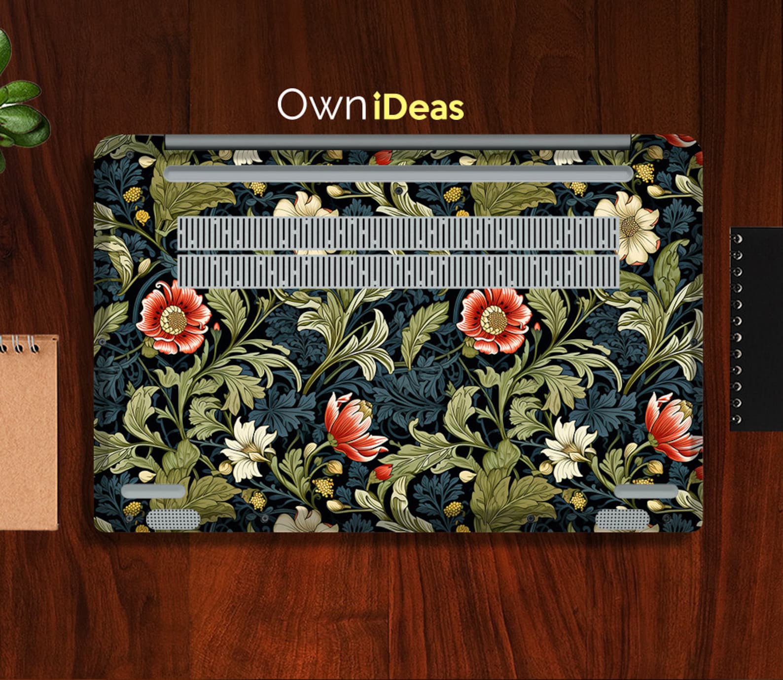 Lenovo Yoga Skin Convertible Laptop Green Aesthetic Flowers ...