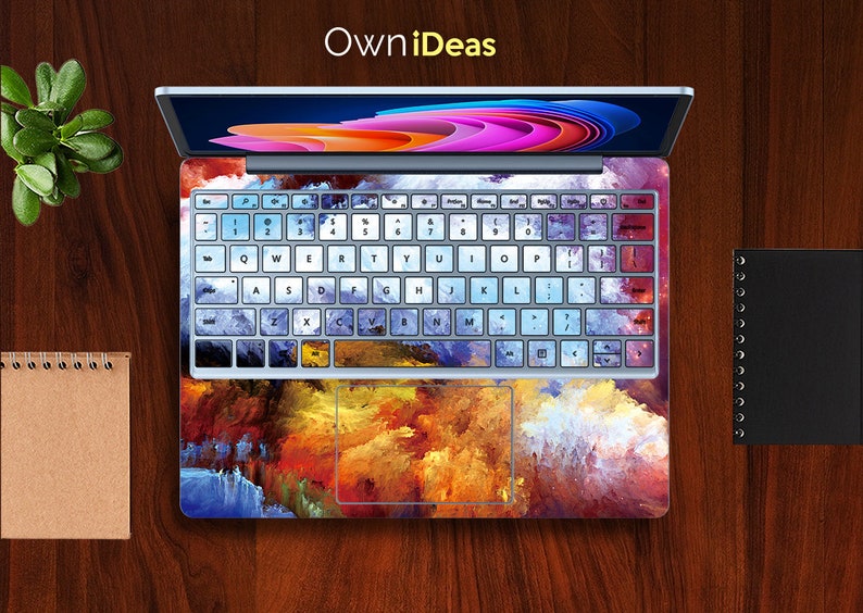 Surface Laptop Go Skin, Personalized Gifts for Her, Colorful Clouds ...