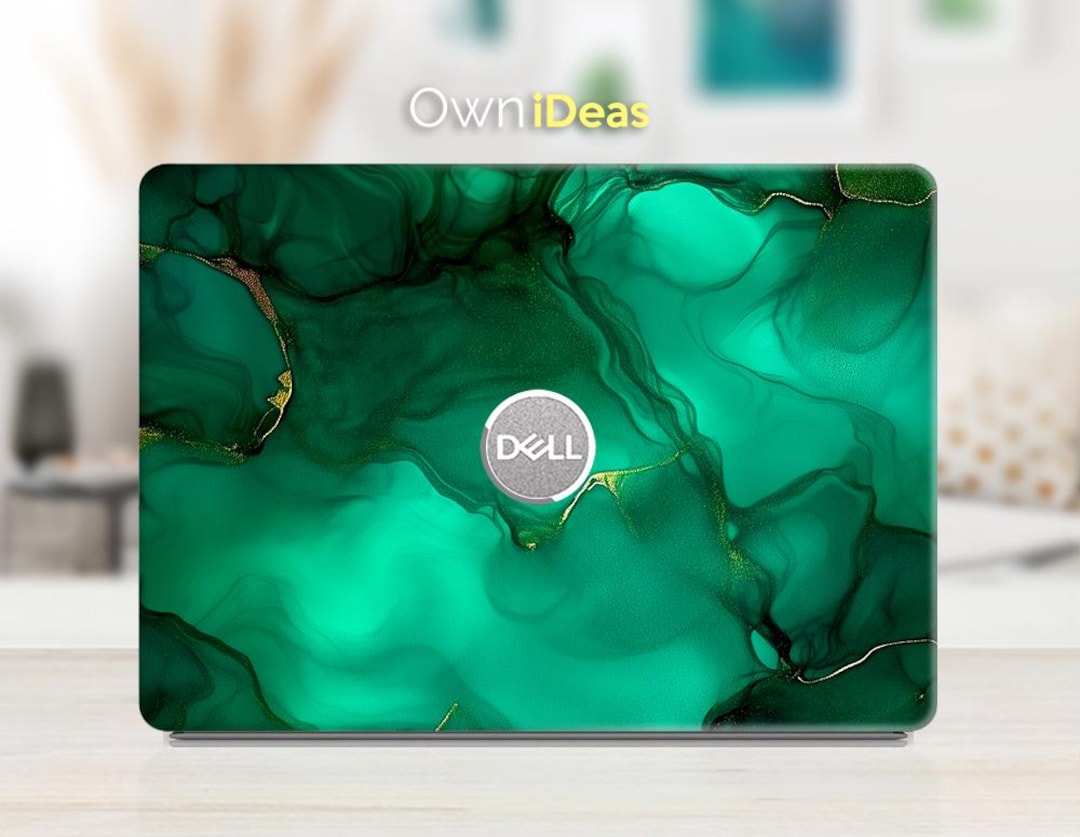 Dell Latitude 5450 Laptop Decal Cyan Marble Design Personalized Gift ...