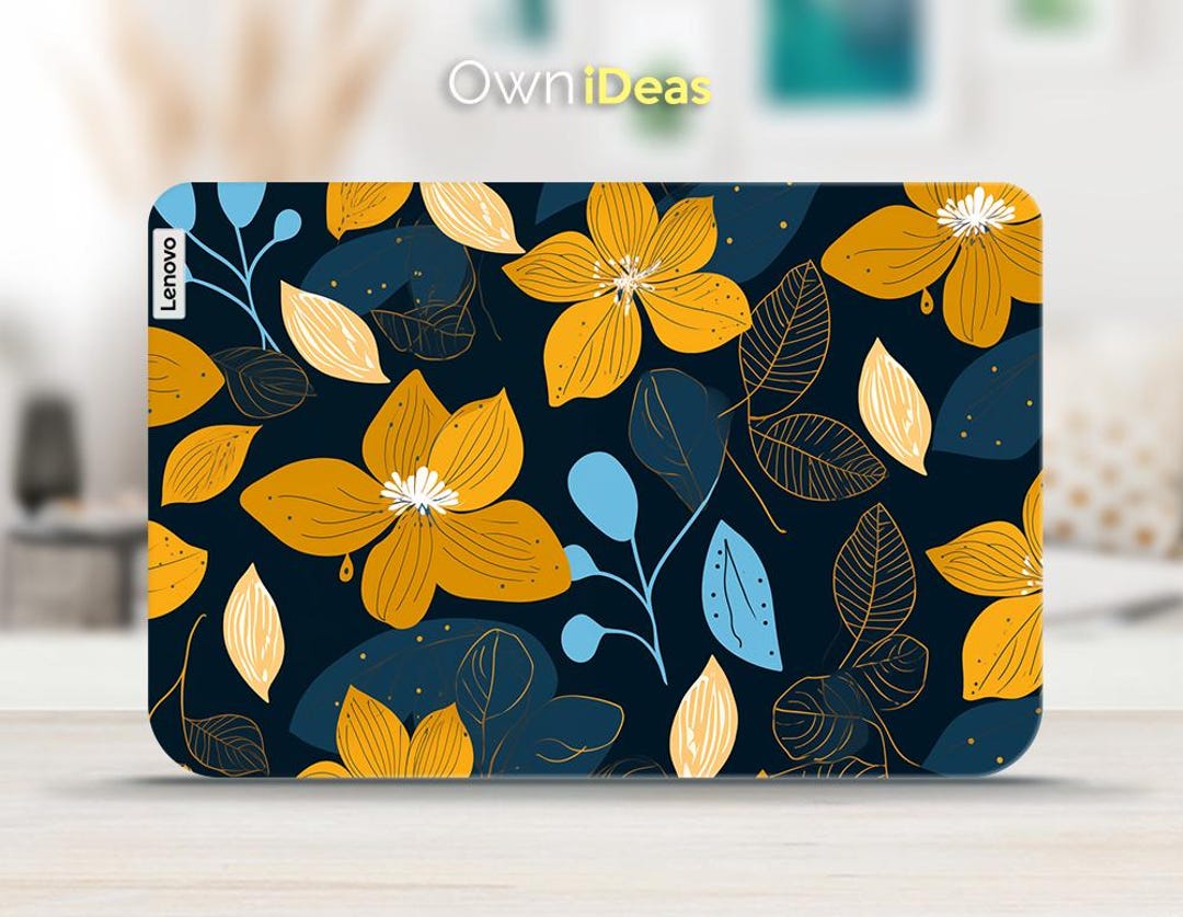 Lenovo Laptop Sticker Orange Leaf Pattern Personalized Gift for Friends ...