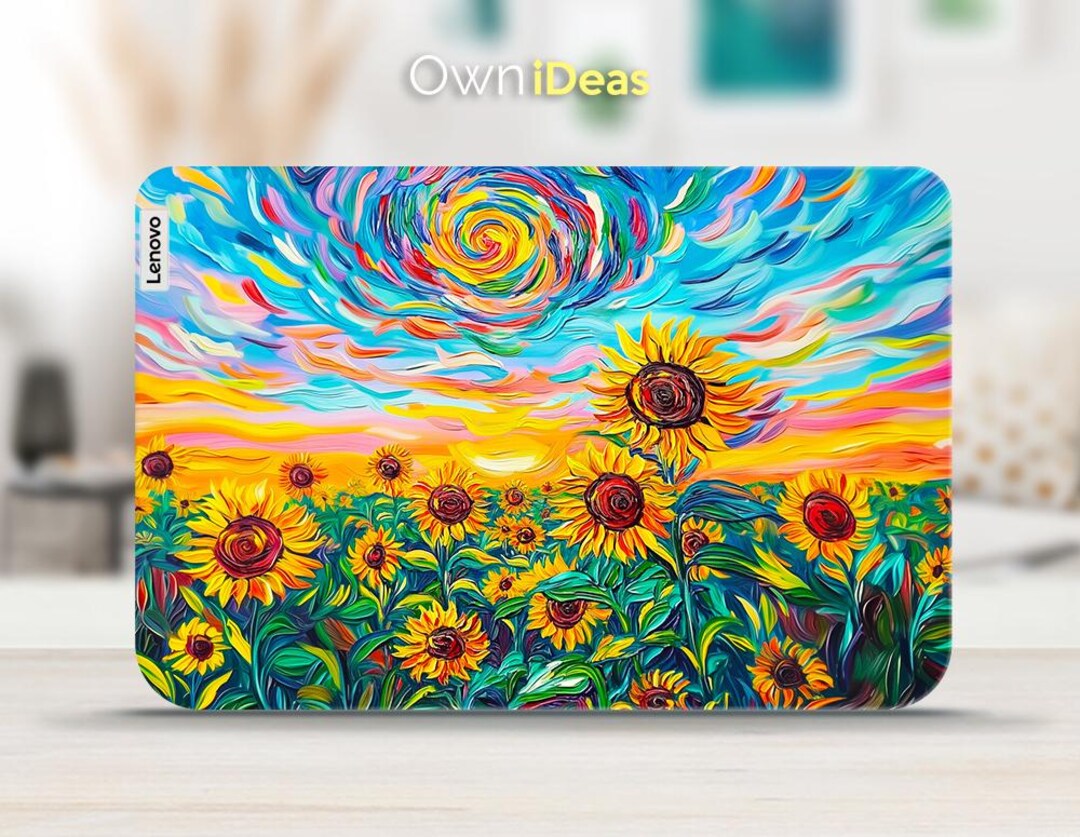 Lenovo Yoga 9 Laptop Skin Oil Painting Sunflower Design Customized Gift ...