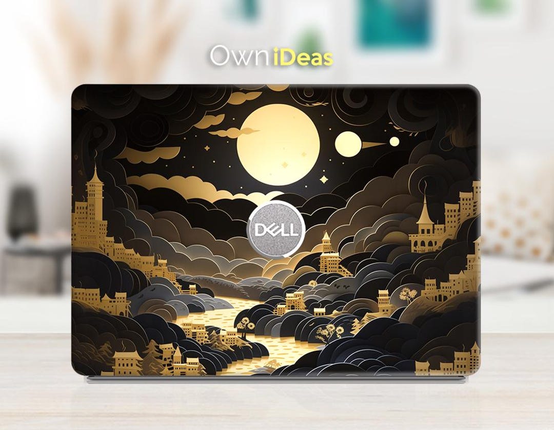 Dell Laptop Decal Bright Moon Design Personalized Decal Meaningful Gift ...