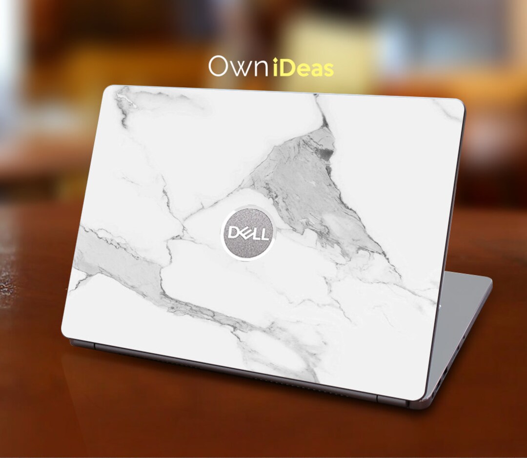 Dell Xps Skin, White Marble Design,custom Decal,personalization Gift ...