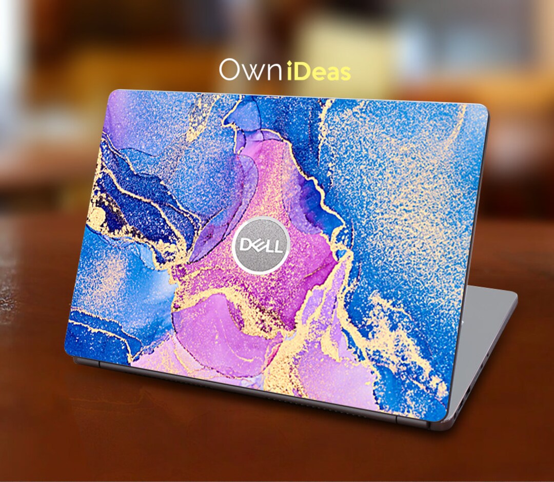 Dell Xps 15 Inch Skin With Gold Watercolor Color Design Personalized ...