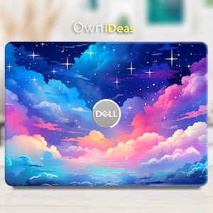 Dell Laptop Skin Cute Decal Aesthetics Whimsical Skyline Stickers ...