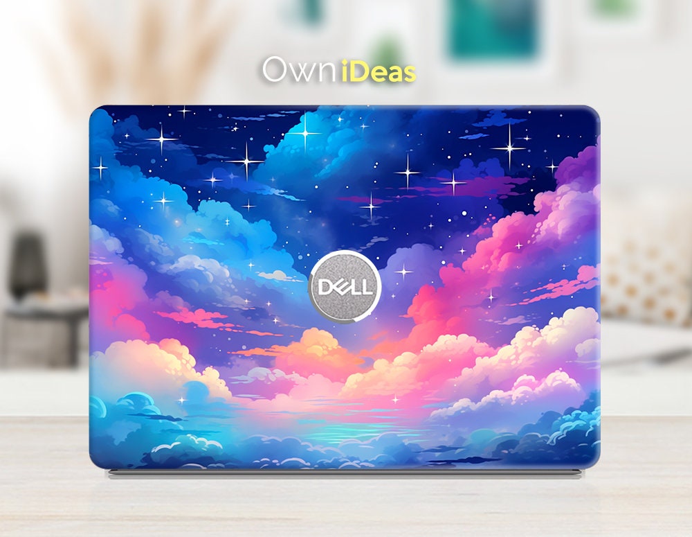 Dell Laptop Skin Cute Decal Aesthetics Whimsical Skyline Stickers ...