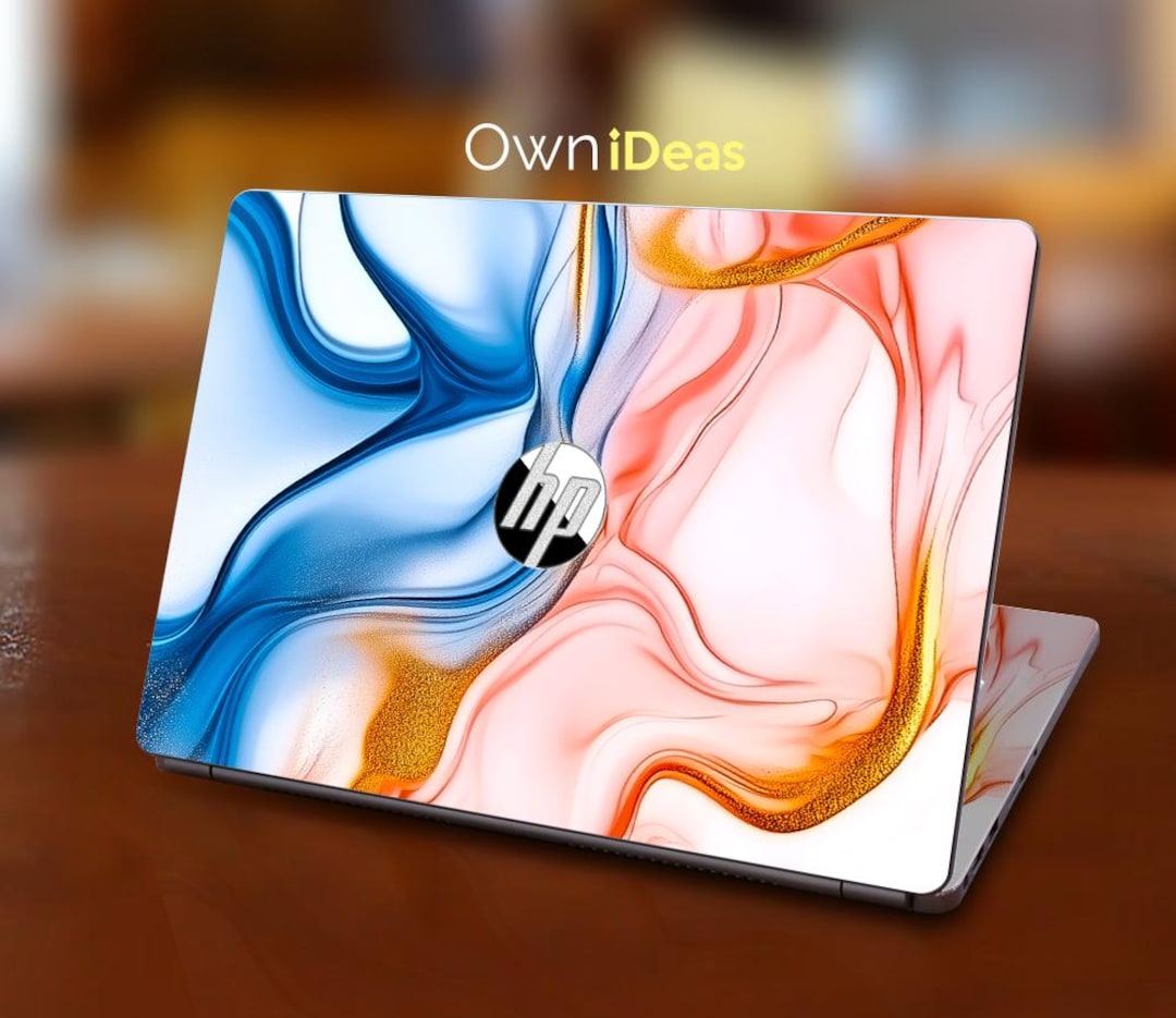 HP Laptop 15-FC Laptop Sticker Marble Design Custom Gift Vinyl Sticker ...