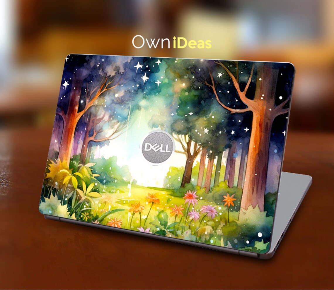 Dell Skin Laptop Vinyl Decal Dappled Sunlight Forest Design ...