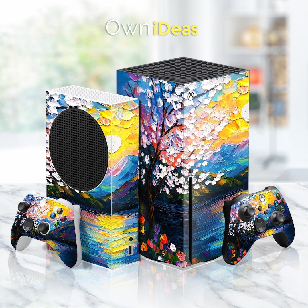 Xbox X Skin Oil Painting Seascape Design Vinyl Sticker for Xbox Series ...