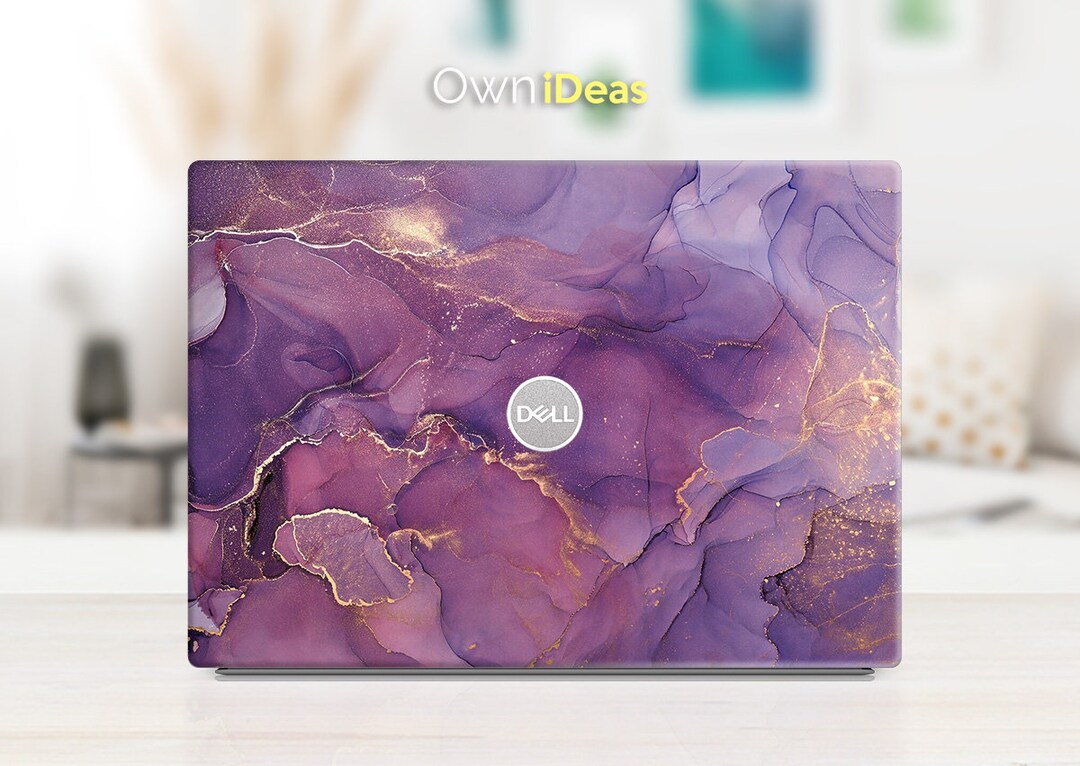 Dell Xps Vintage Skin Purple Marble Wallpaper Decal Personalized ...