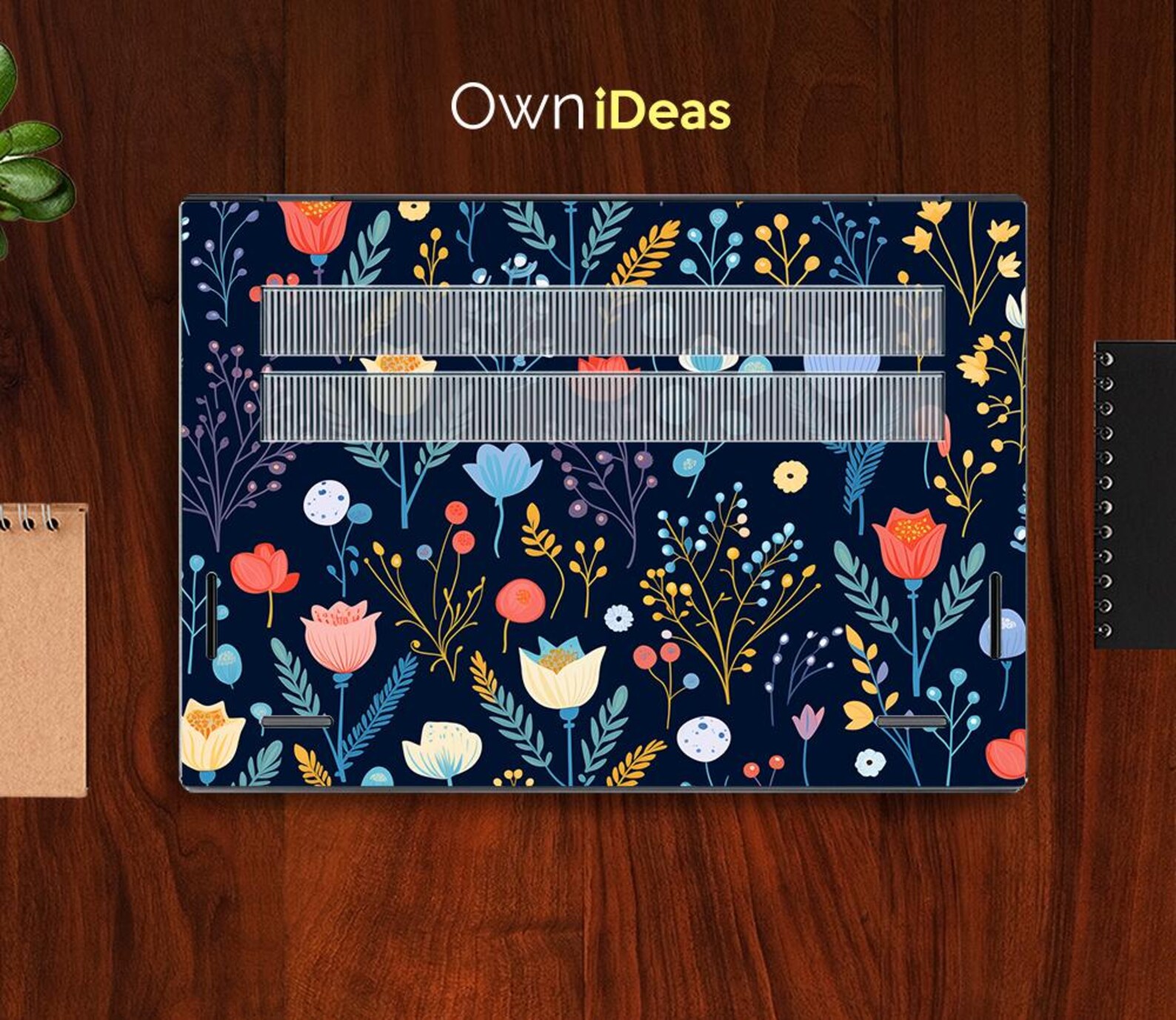 Dell Laptop Decal Bright Botanical Design Personalized Gift Custom ...