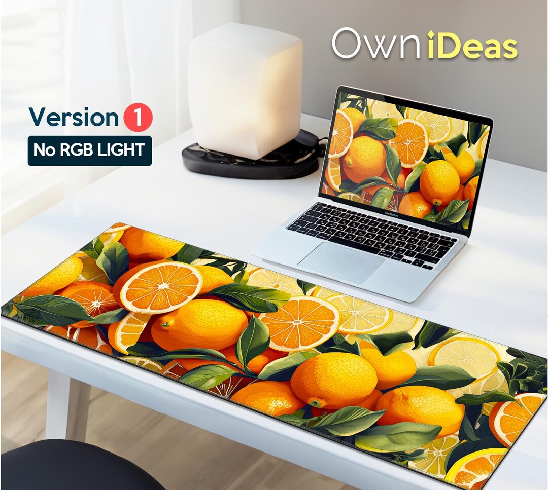 Fruit Mouse Pad Computer Desk Pad Office Accessories Custom Orange ...